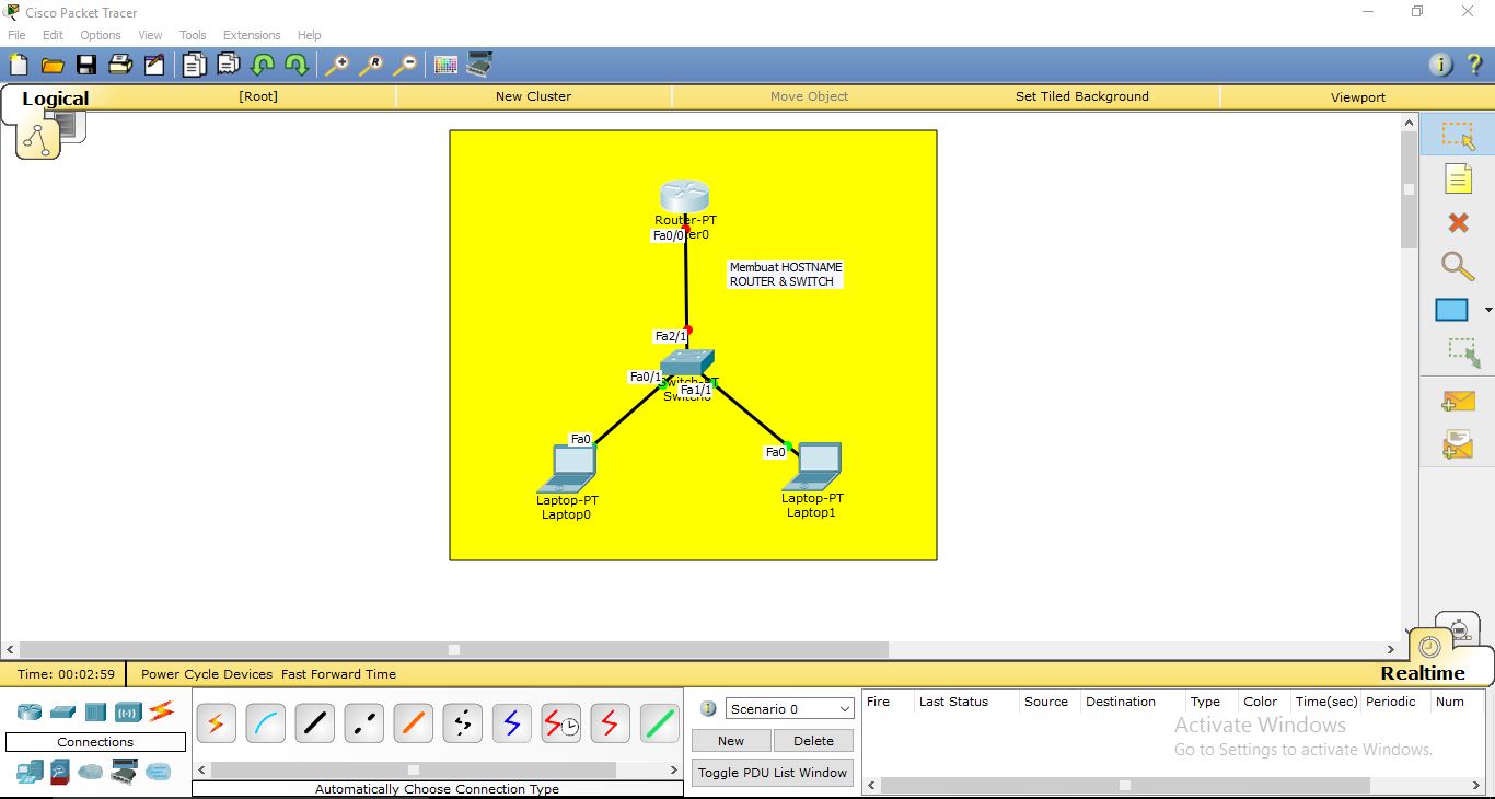Cara Membuat Hostname di Cisco Packet Tracer