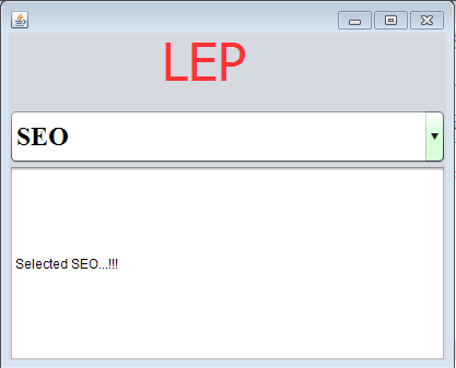 Combo Box in Java - PProgramming