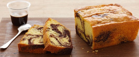 Super Easy Fudge Marble Pound Cake
