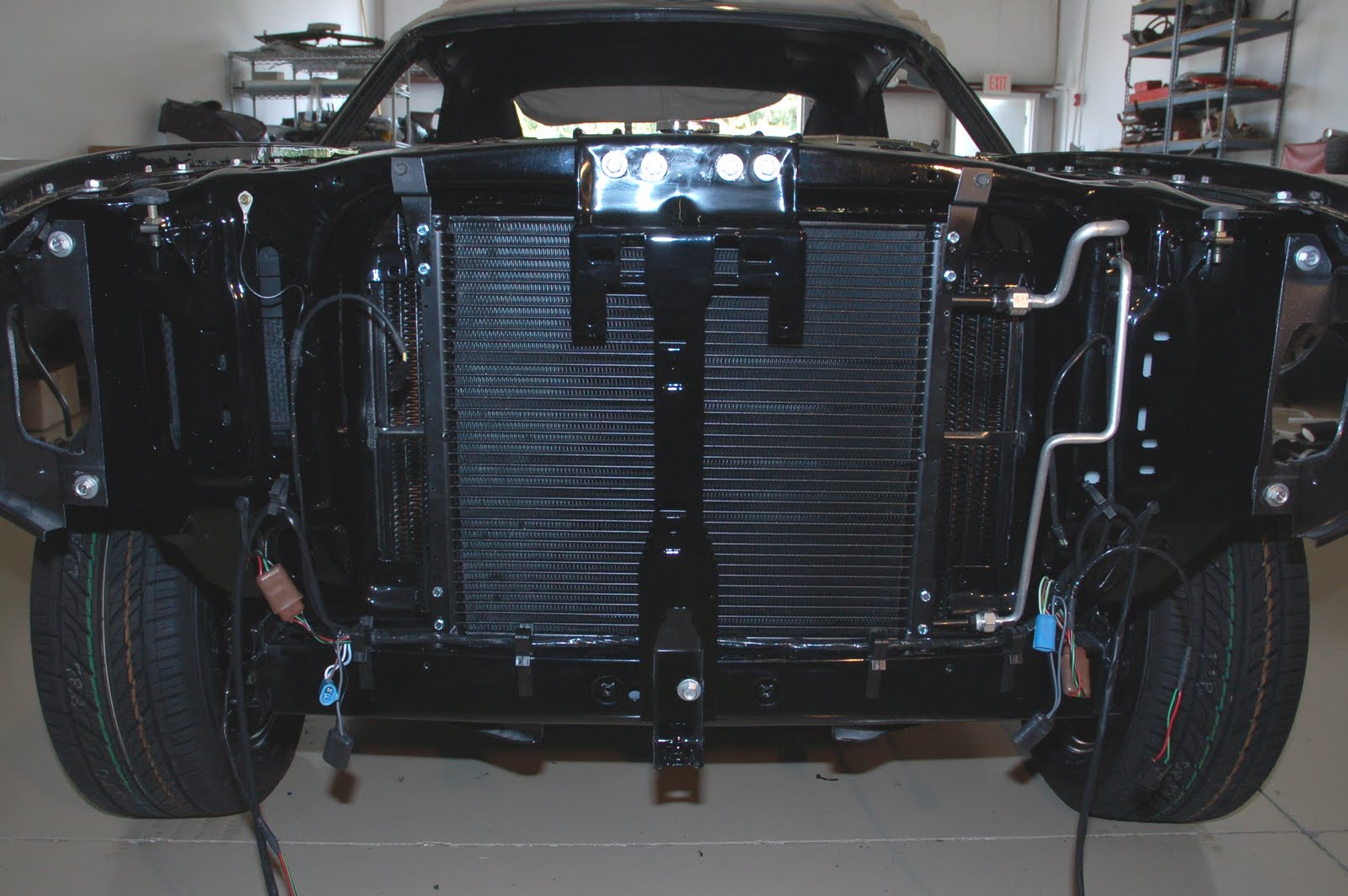 1970 Mach1 Reconstruction: Step 49 - Radiator and AC Condenser