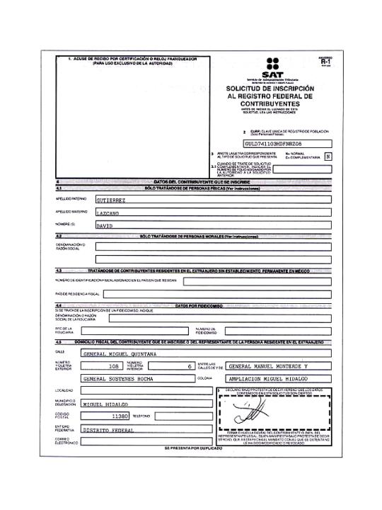 Practicas Comerciales: EL FORMULARIO R1