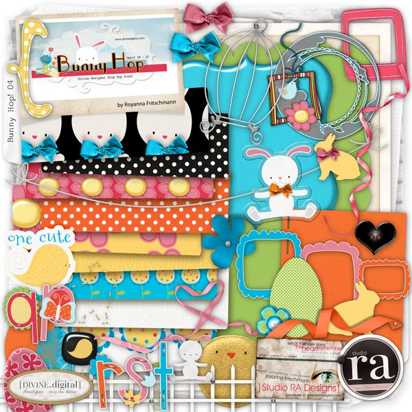 Digital Madness Within: "Bunny HOP! Blog hop" | Free Scrapkit 04