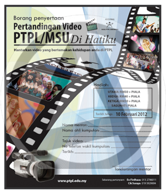 adhamreka enterprise: Design - Poster & Borang Pertandingan Video ...