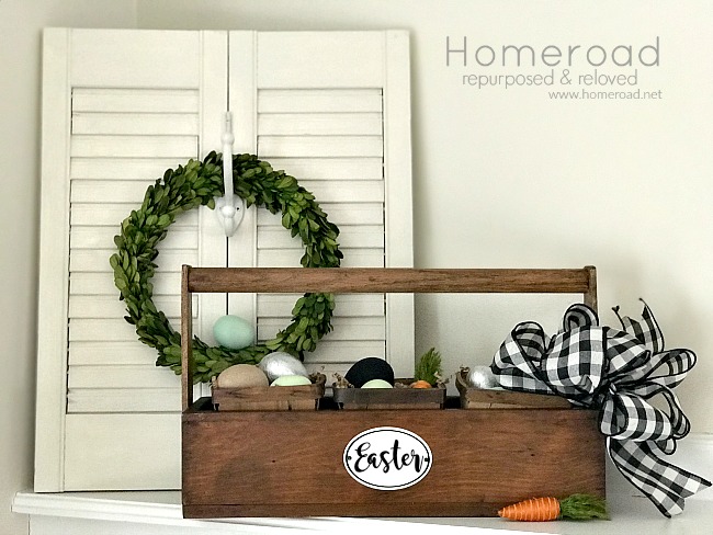 Repurposed Vintage Berry Basket Tote for Easter