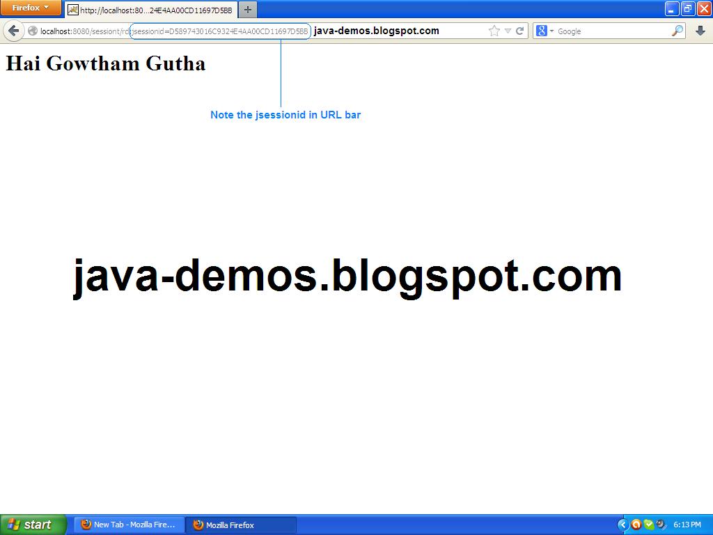 Session Tracking Example in Servlets — Java Demos