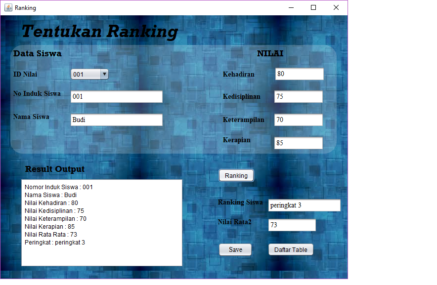 Download Contoh Program Nilai Siswa/Mahasiswa Menggunakan Java Netbeans ...