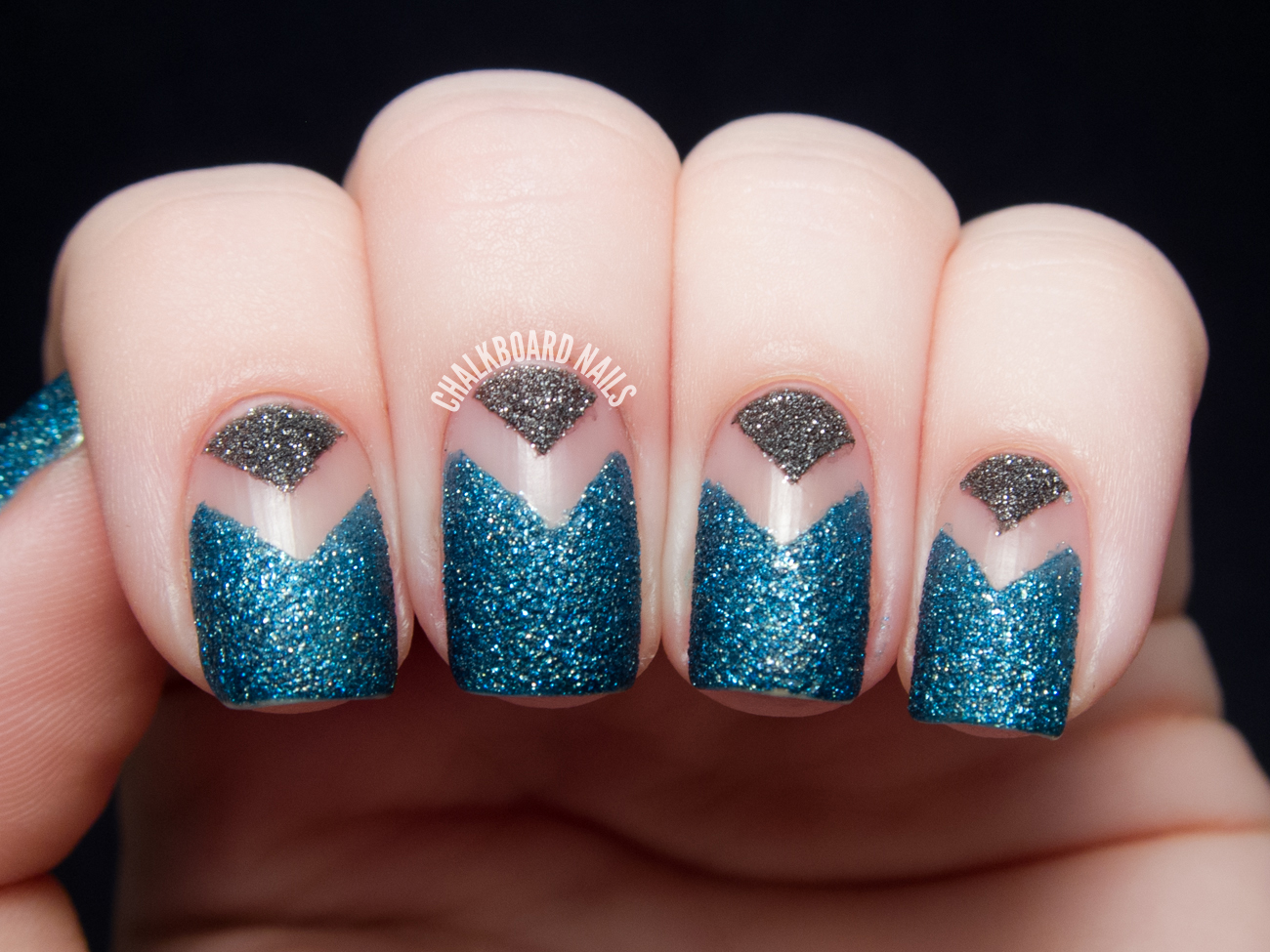 Bare Nail Textured Chevrons with Nicole by OPI Gumdrops | Chalkboard ...