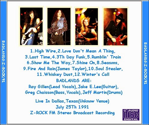 CLASSIC BOOTLEGS: Badlands - Live In Dallas 1991