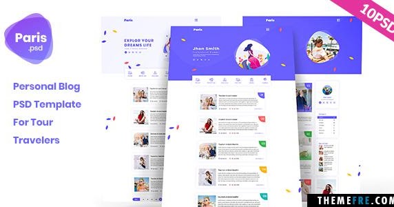 Branden Ilham Paris - Personal Tour Travelers Blog PSD Template blog ...