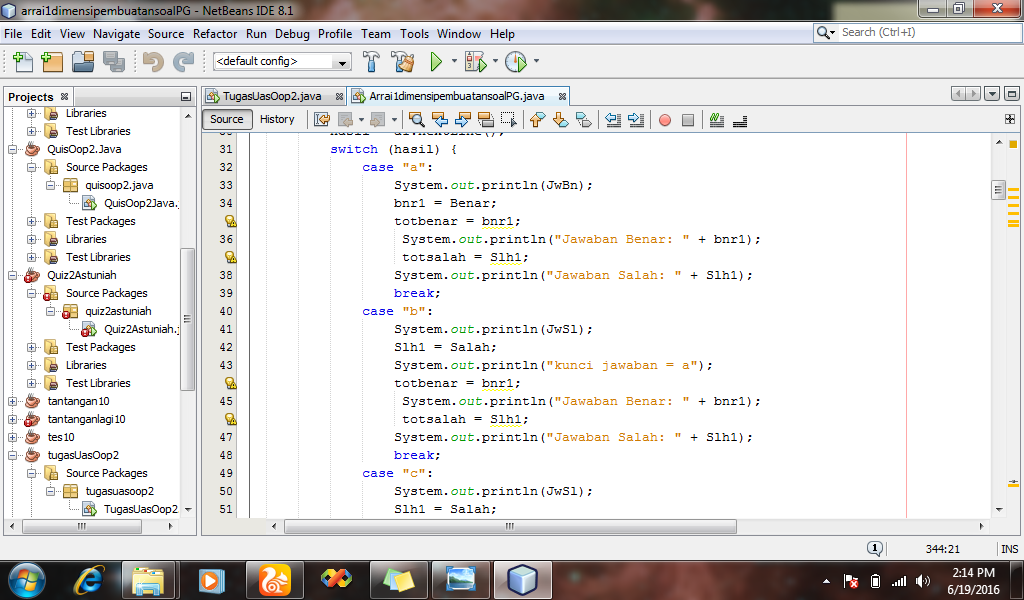 Tutorial membuat soal pilihan ganda menggunakan array 1 dimensi pada ...