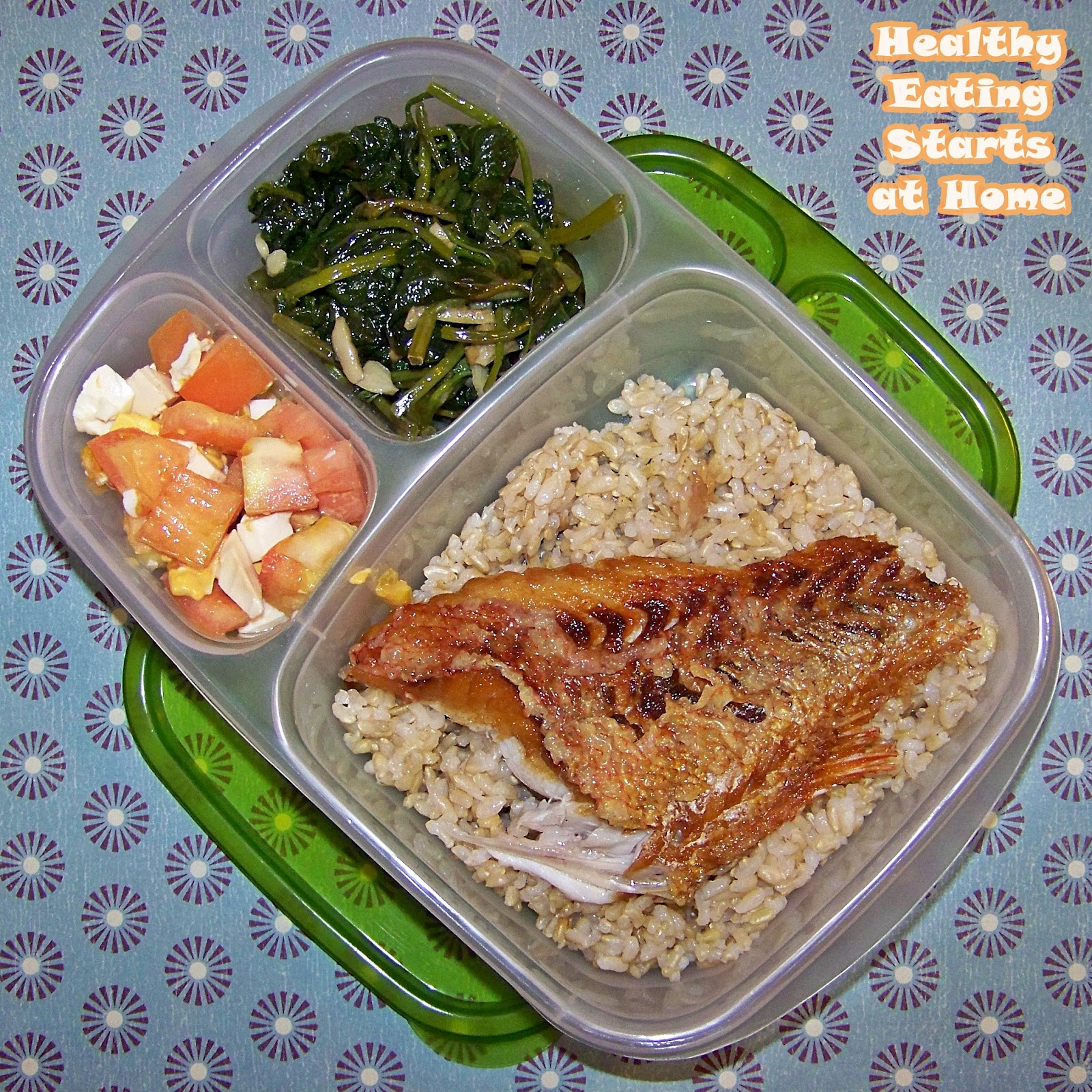 Healthy Eating Starts at Home: Bento at Work: Fish & Veggie