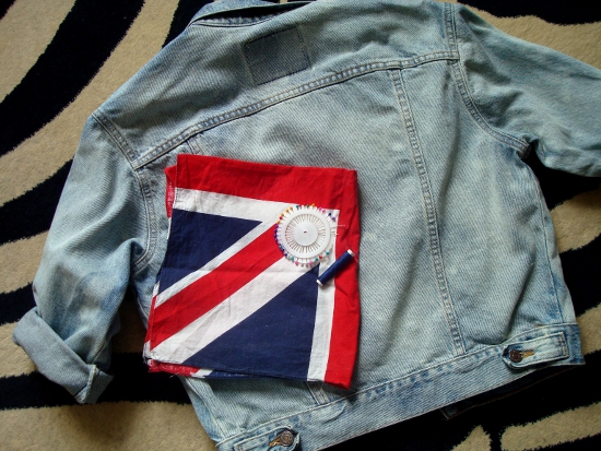The Slushy Brain: DIY union jack flag denim jacket