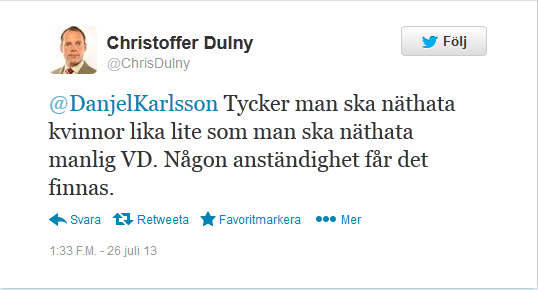 Slutpixlat: Christoffer Dulny vill inte ha någon DO i Sverige!