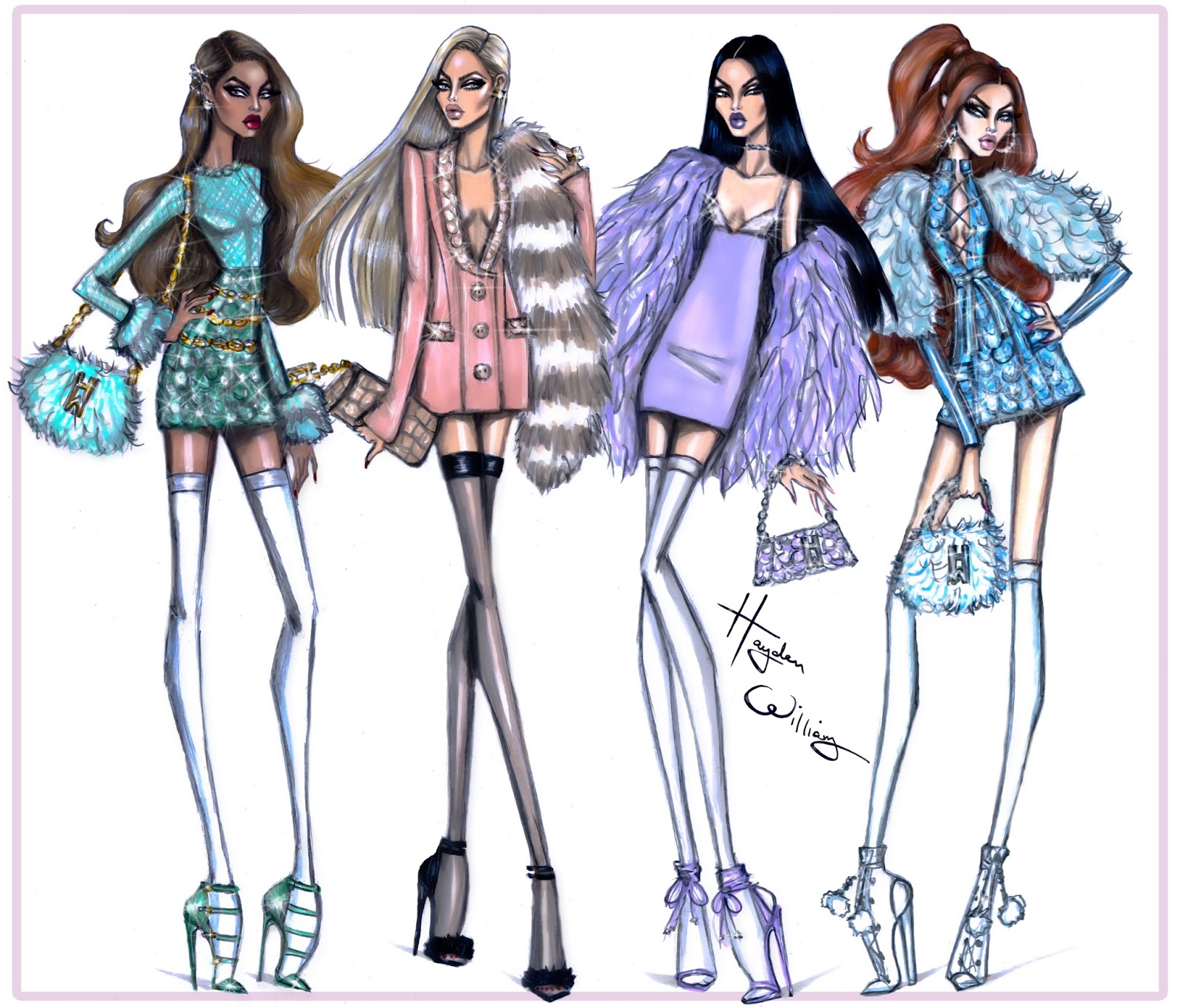 Hayden Williams Fashion Illustrations: UnFURgettable collection by ...