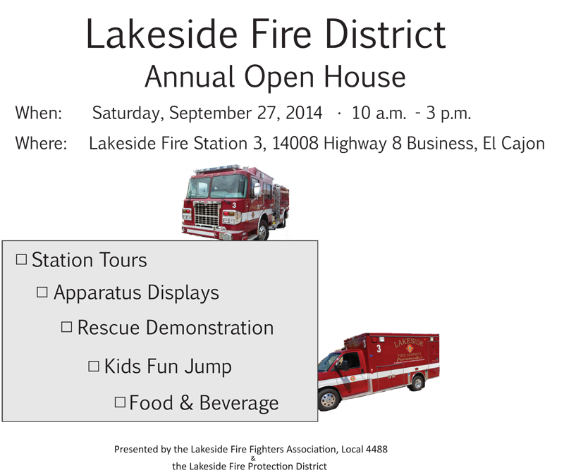 Lakeside Fire District: Lakeside Fire District Open House