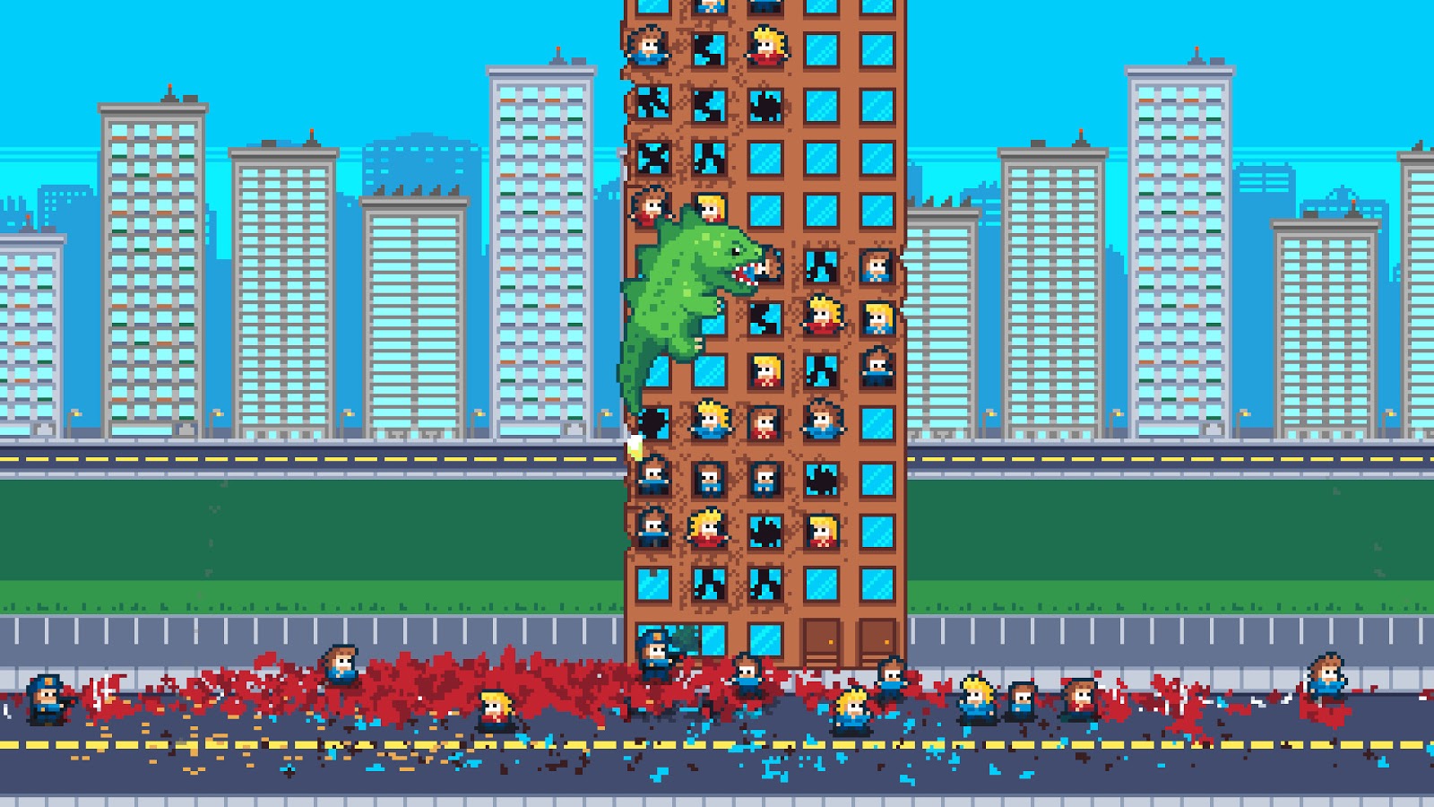 Indie Retro News: Terror of Hemasaurus - Rampage inspired building ...