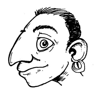 Face O' Comics: Large Nose Funny Cartoon Face