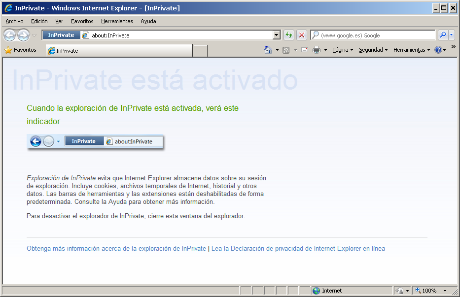 El mundo desde mi ventana: Navegación Privada