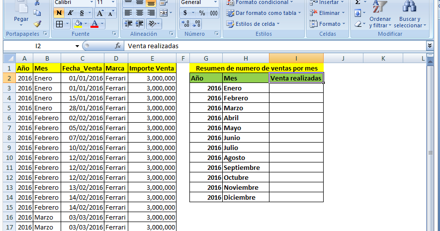 Función Contar Si Cojunto en Excel
