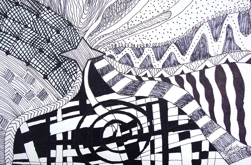 Art 1: Black and White Nonobjective Compositions