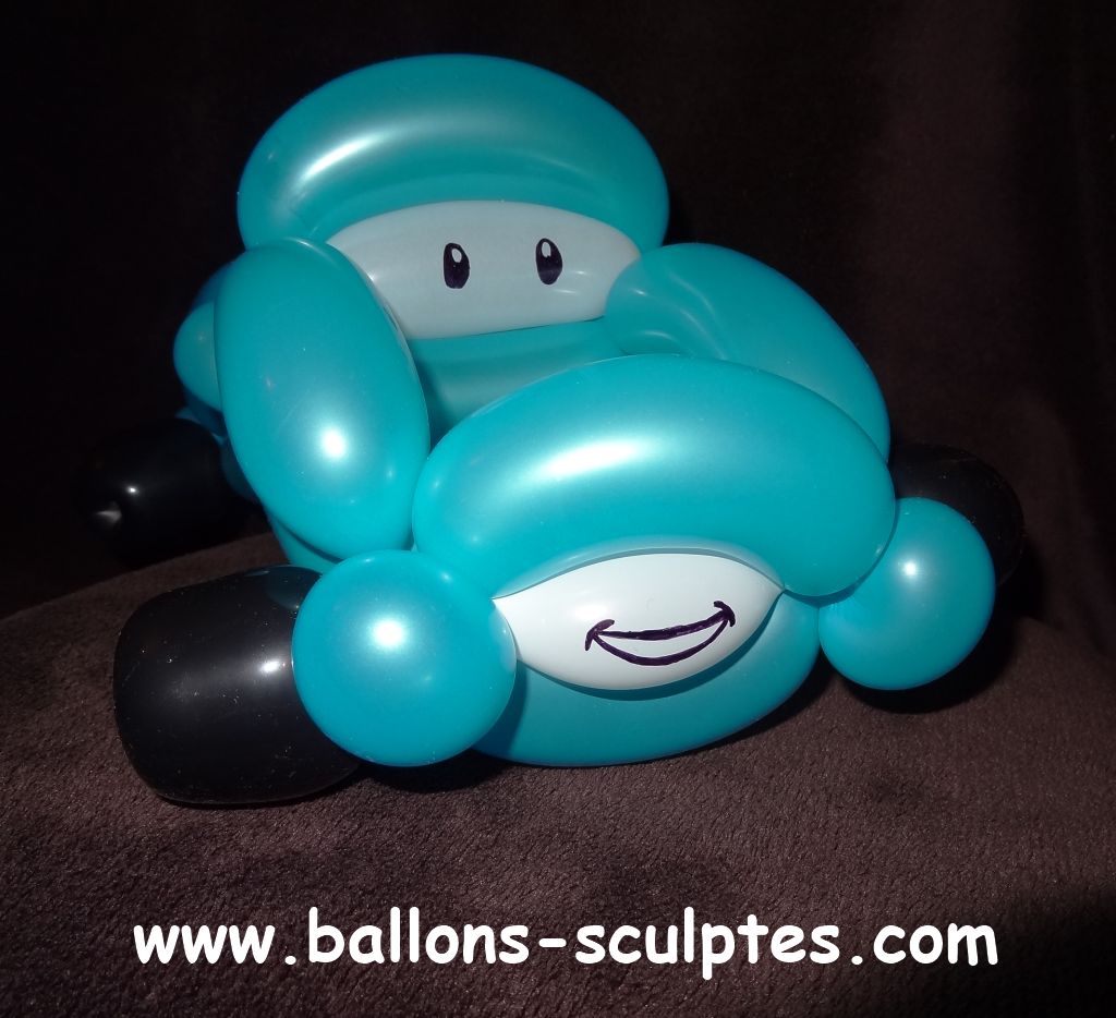 Ballons sculptés: Voiture Cars Flash McQueen en ballons sculptés