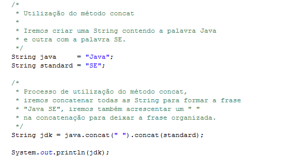 Métodos Utilitários da Classe String