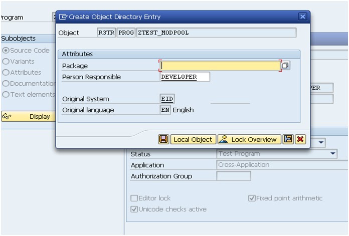 SAP Blogs: Step by Step Module pool program