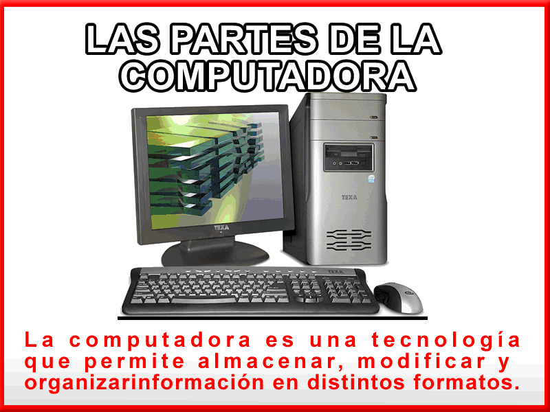 Optativas Tecnología: GIF animado "Las partes de la Computadora"