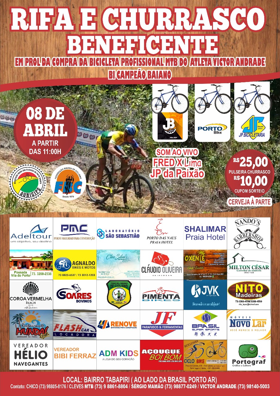 Rifa Beneficente para ajudar atleta Bi Campeão Baiano