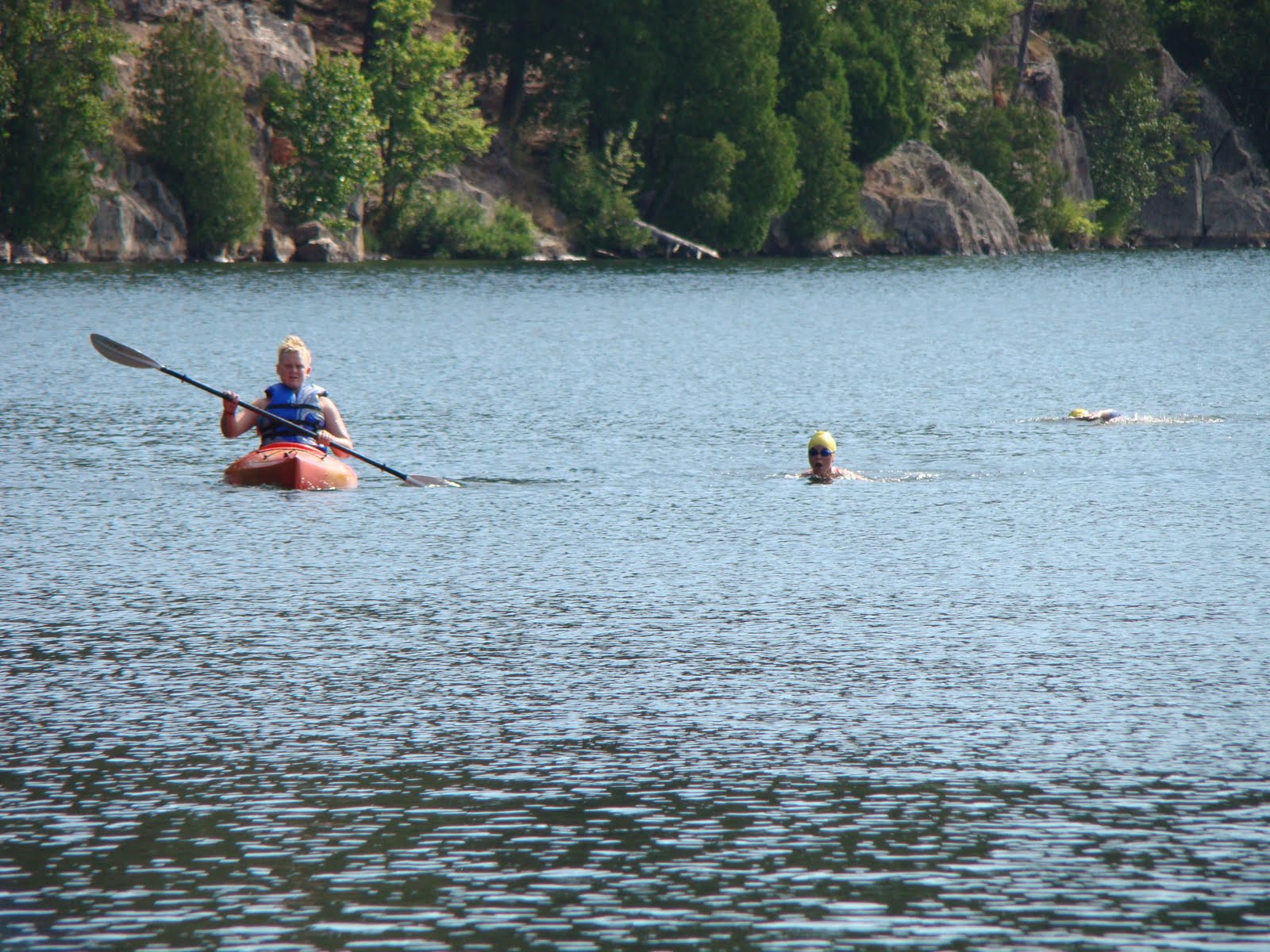 The C & R Clan: teal lake swim July 2011