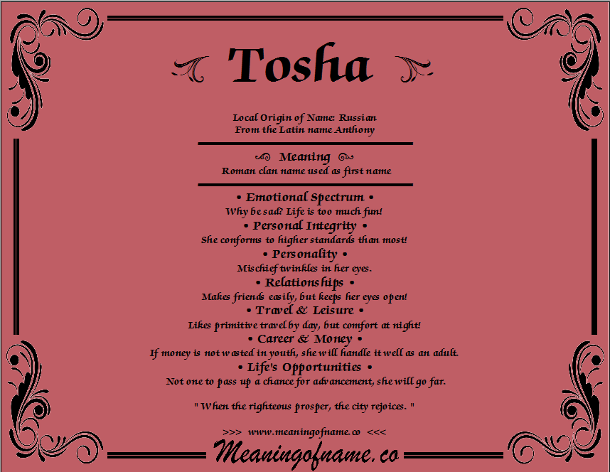 Tosha | anizpk