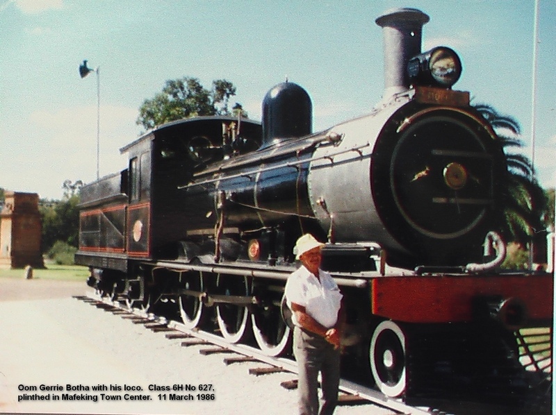 old STEAM LOCOMOTIVES in South Africa: Mafikeng Museum: SAR Class 6H ...
