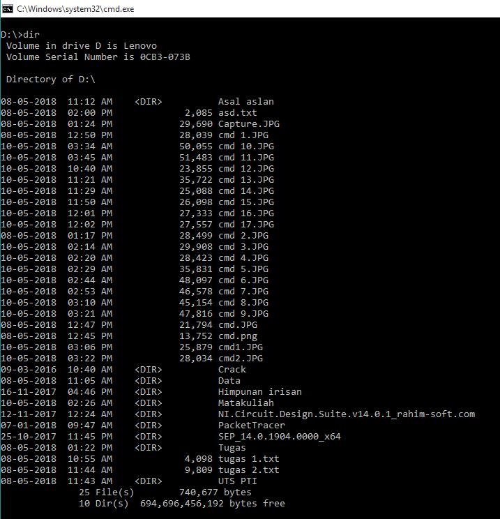 Menghapus direktori dan menghapus file menggunakan CMD cukup ...