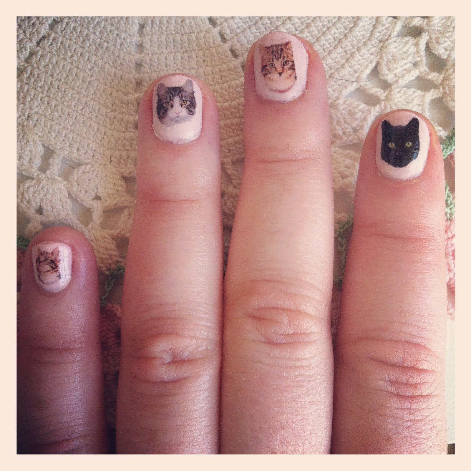 Catsparella: Kitty Cat Stickers By Janchristie Designer Nail Art