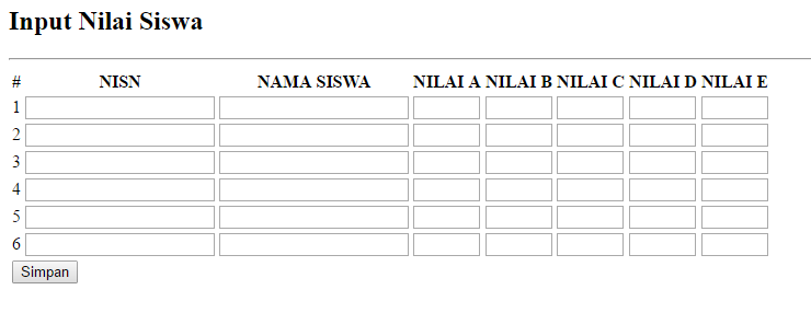 New Input Array PHP dan MySQL - Ikan Comel