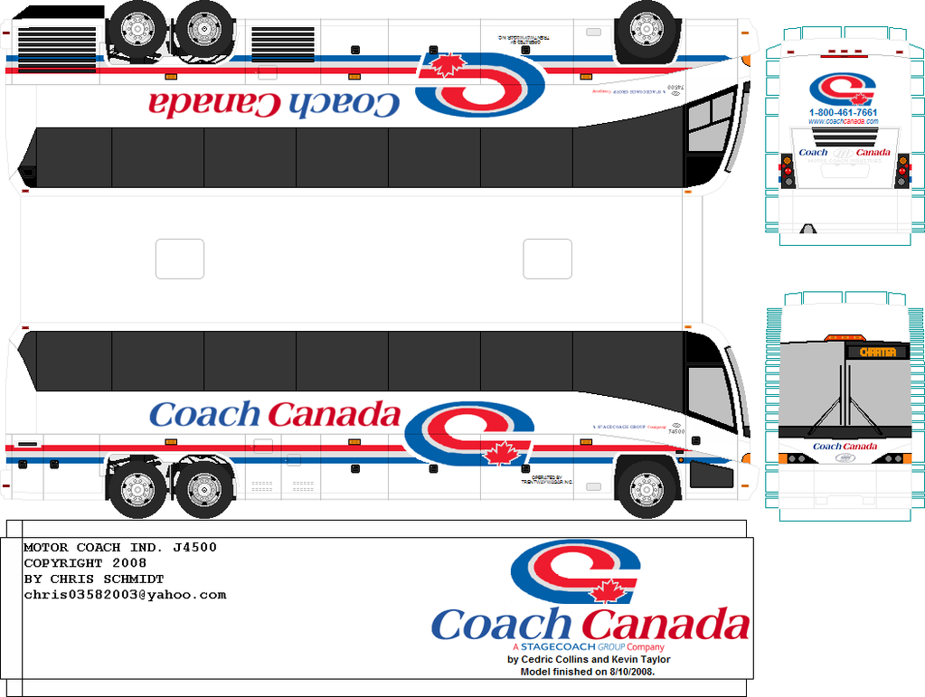 SP. Papel Modelismo: PaperCraft - Coach Canada