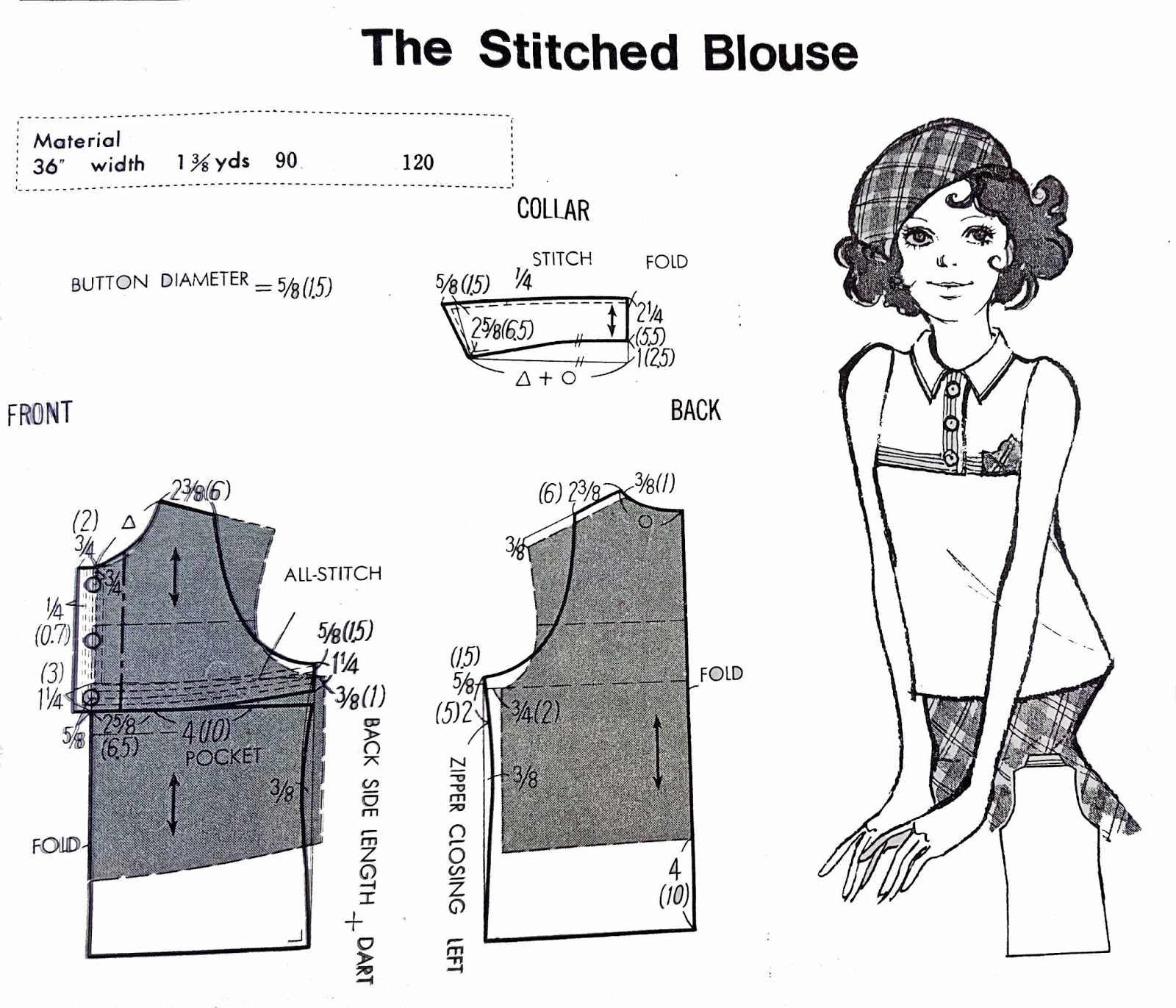 The Retro Sewing Pattern Blog Blouse Pattern No 11 The Retro Sewing Pattern Blog Blouse Pattern No 11