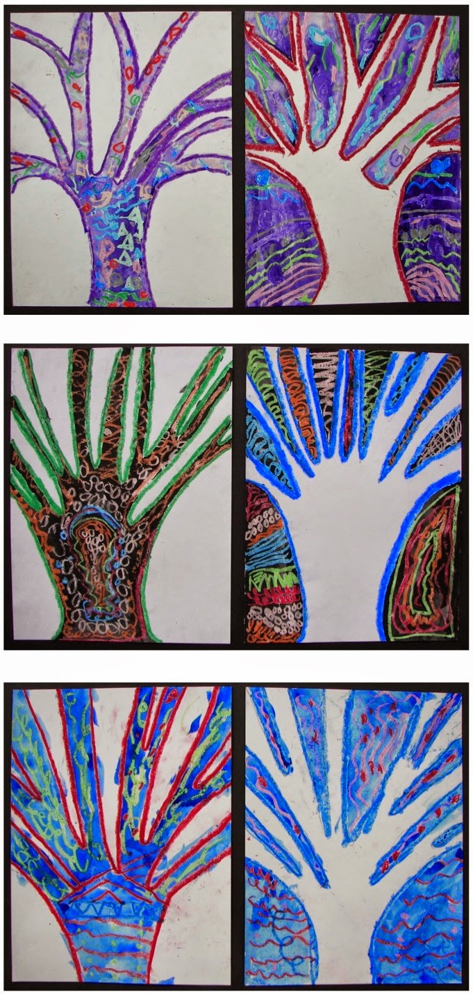 The Rolling Artroom: Positive/Negative Trees (3-6 Grade)