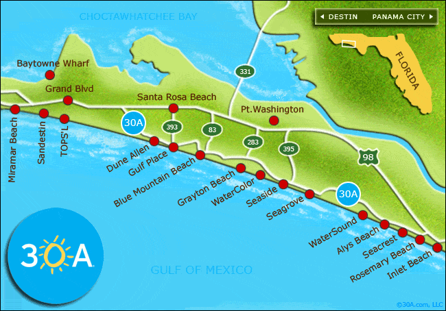 Not Just A Pretty Face: 30A- Where I'll be this weekend.....!!!