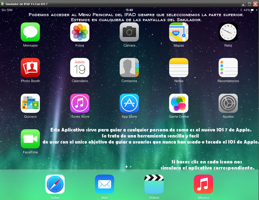 Simulador de IPAD con IOS 7 en PC › General