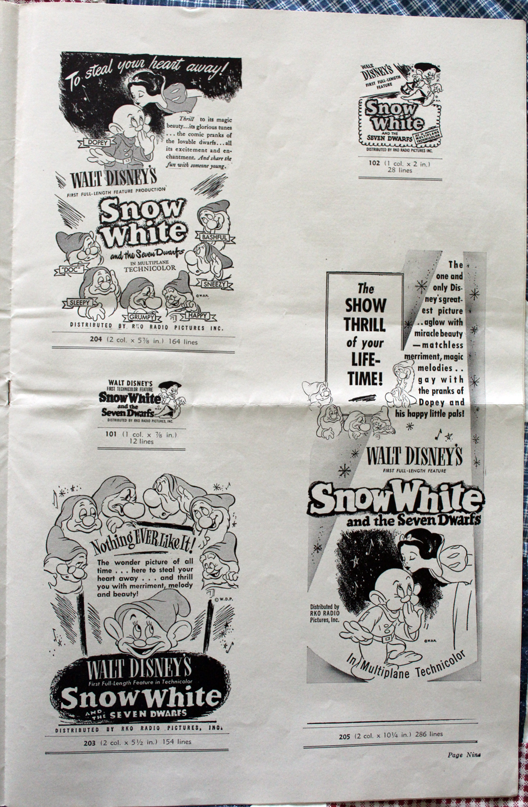 Filmic Light - Snow White Archive: Theatre Ads