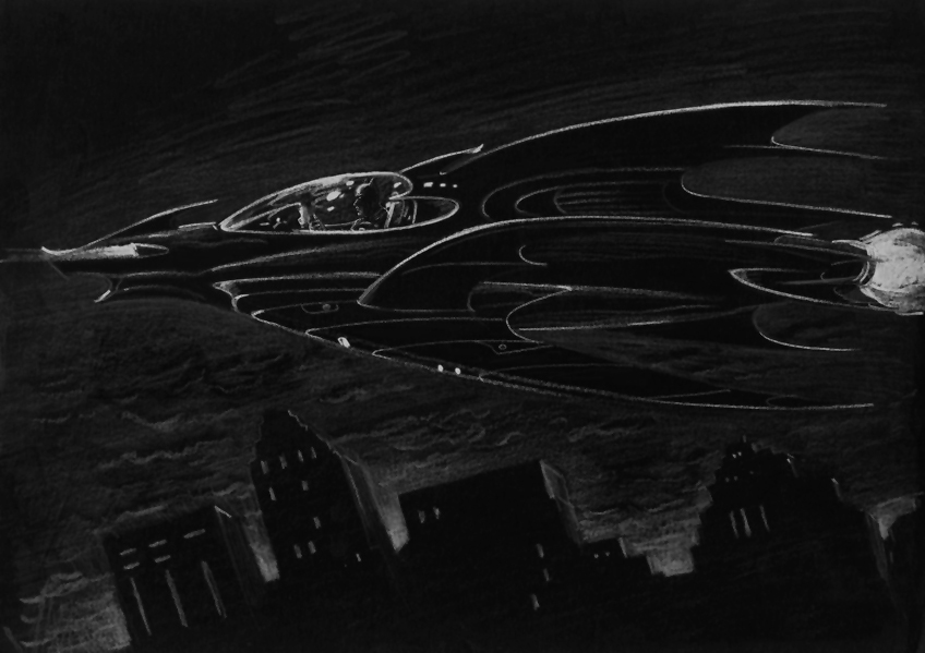 Batman 1989 Batwing Concept Art and Storyboards By David Russell « Film ...