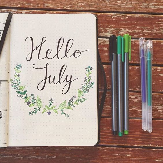 Bullet Journal Brasil: Inspiração para capa do mês para o seu Bullet ...