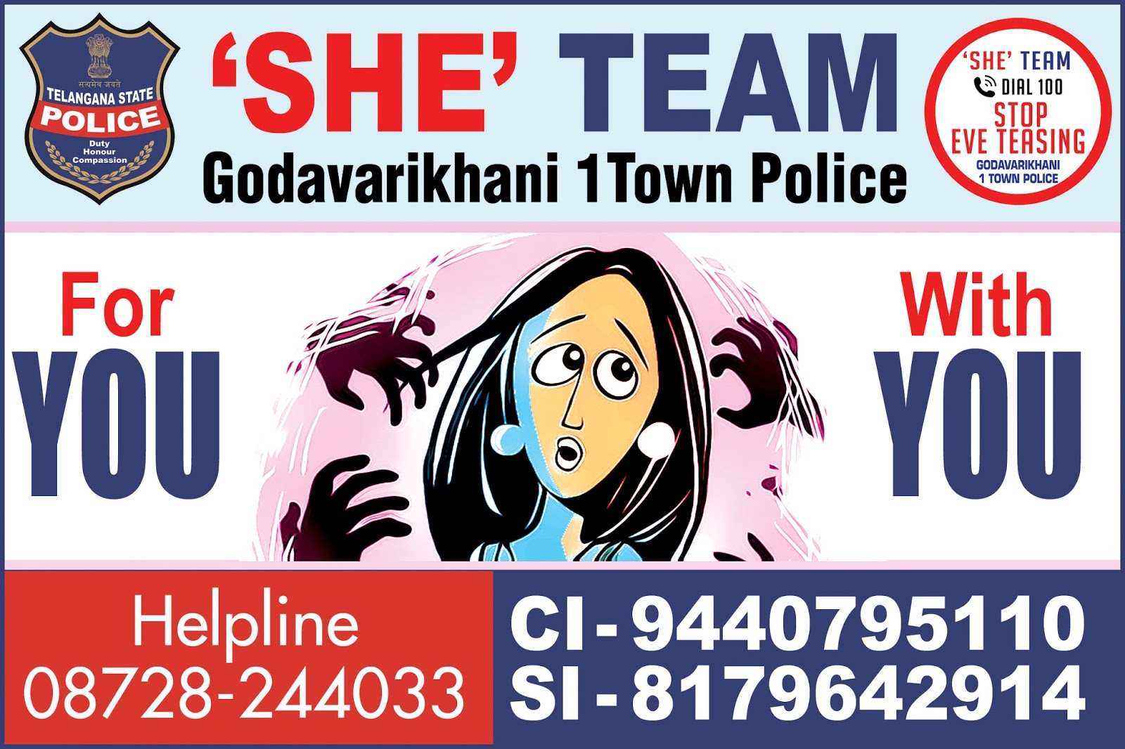 She Team awareness poster design template | naveengfx