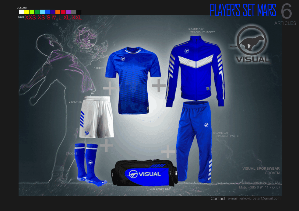 Visual Sportwear Unique Design: VISUAL SPORTSWEAR TEAMS PACKAGE 2014/2015