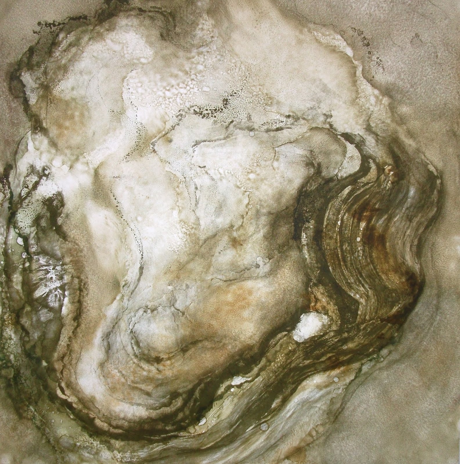 Megan Dunleavy Artist: Natural Form - Green Series (Mono & Litho Print)