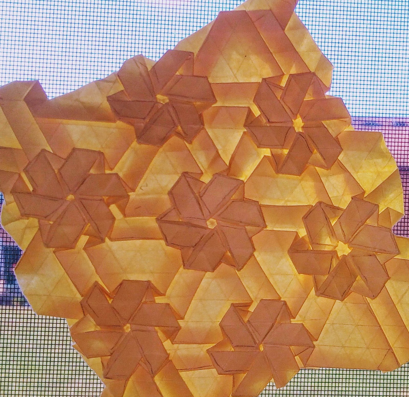 Trapezoid Stars Origami Tessellation