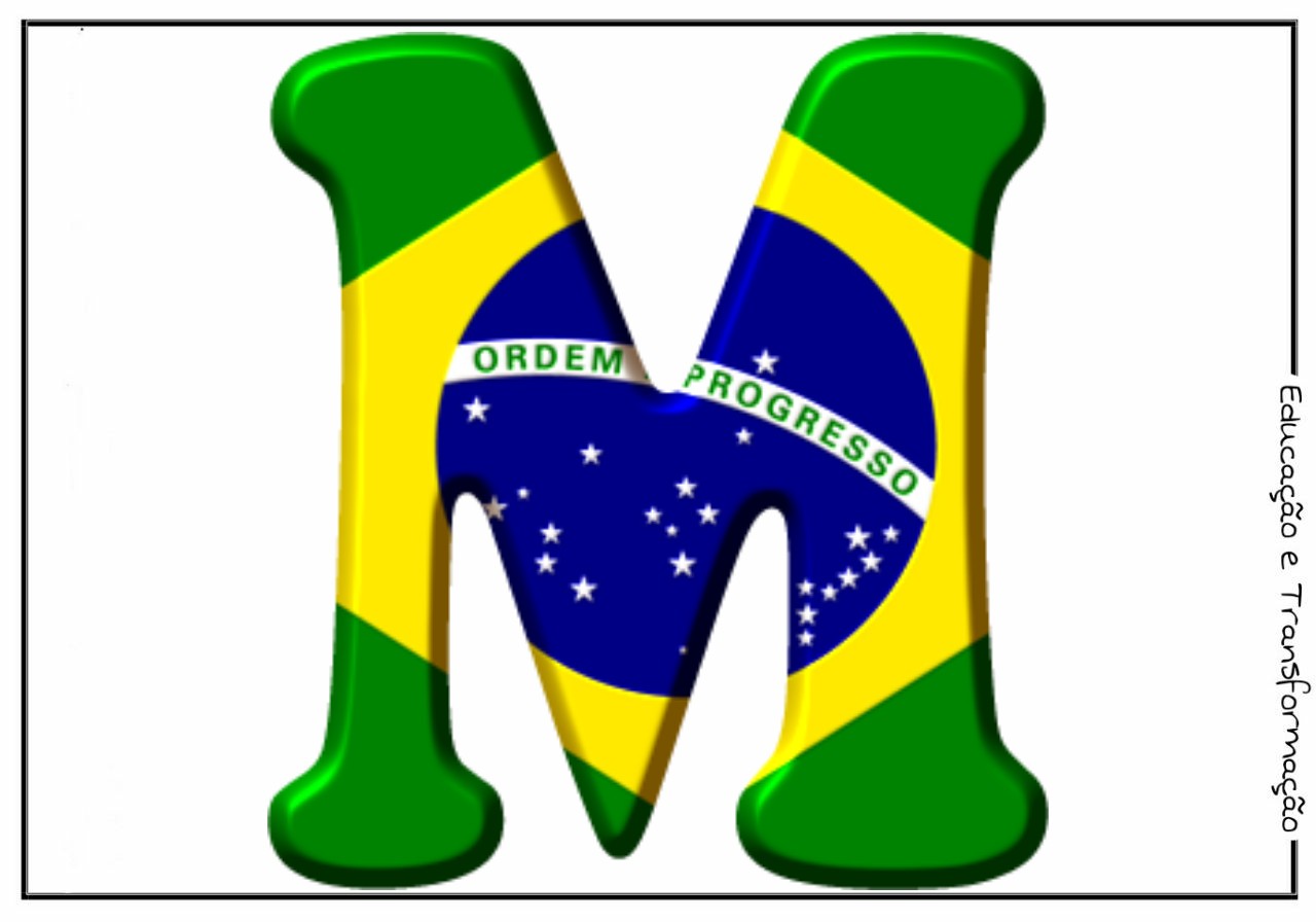 Blog Educação e Transformação: 👍 Letras personalizadas "Bandeira do Brasil"