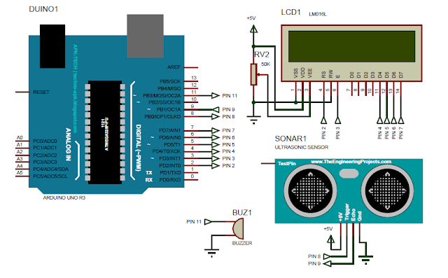 Koneksi Arduino UNO dengan LCD