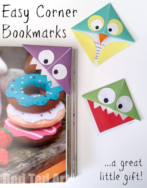 My Owl Barn: DIY: Easy Corner Bookmarks